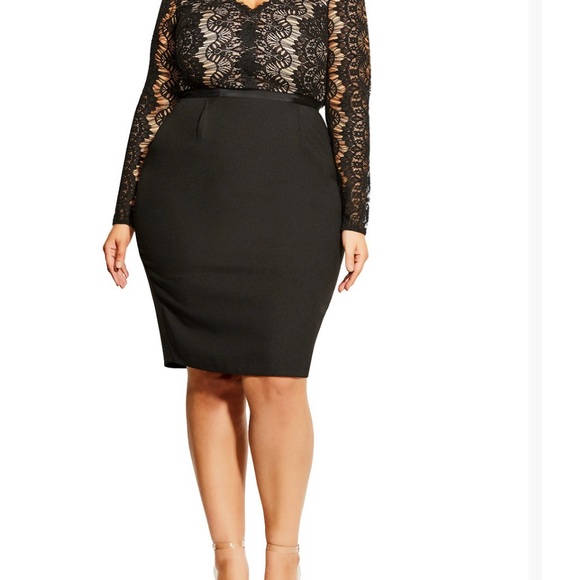 City Chic | Dresses | Nwt City Chic Plus Size Hourglass Lace Long ...